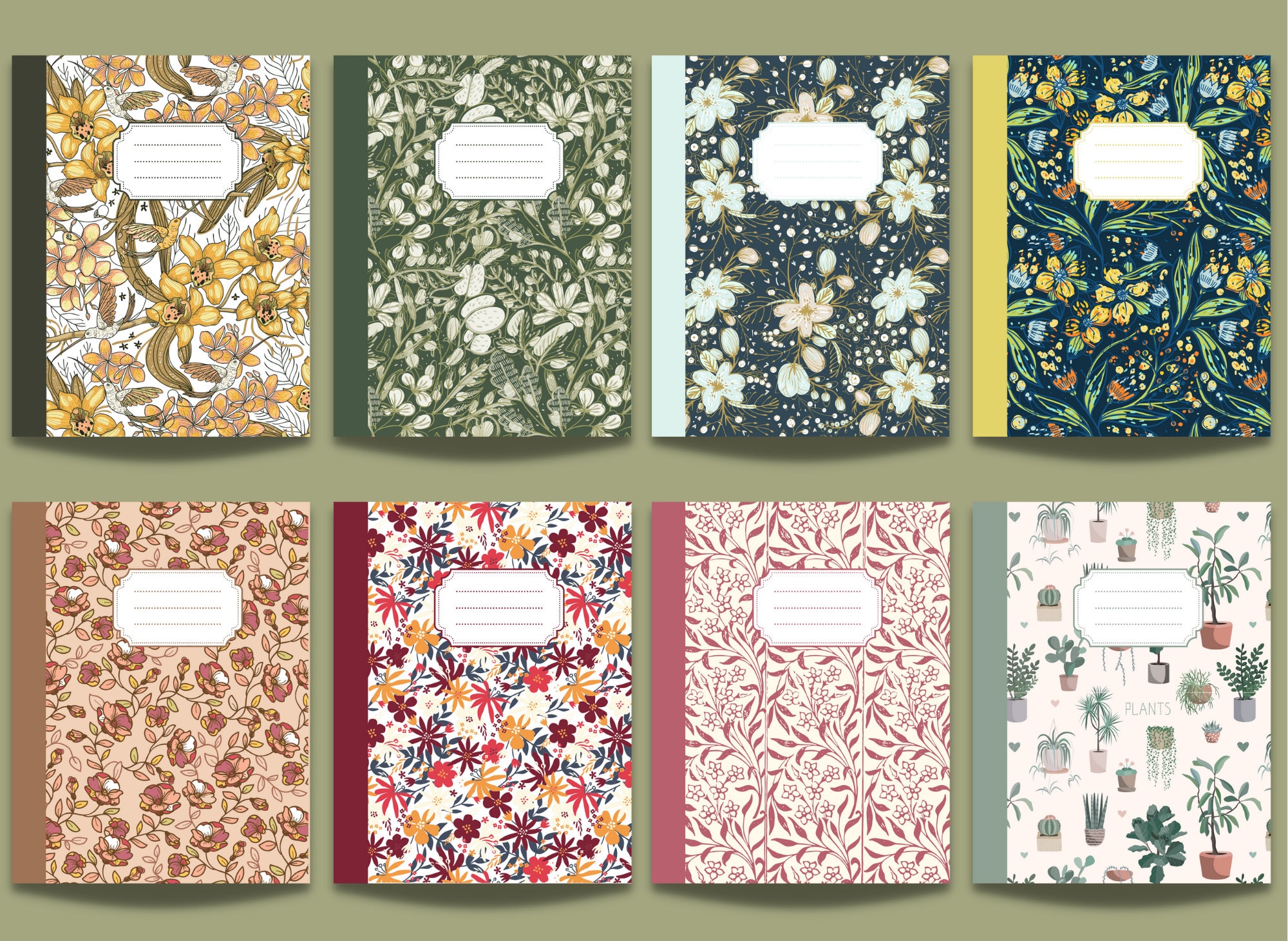 20 KDP Book Covers, Flower and Botanical Pattern Book Covers, 10 KDP ...