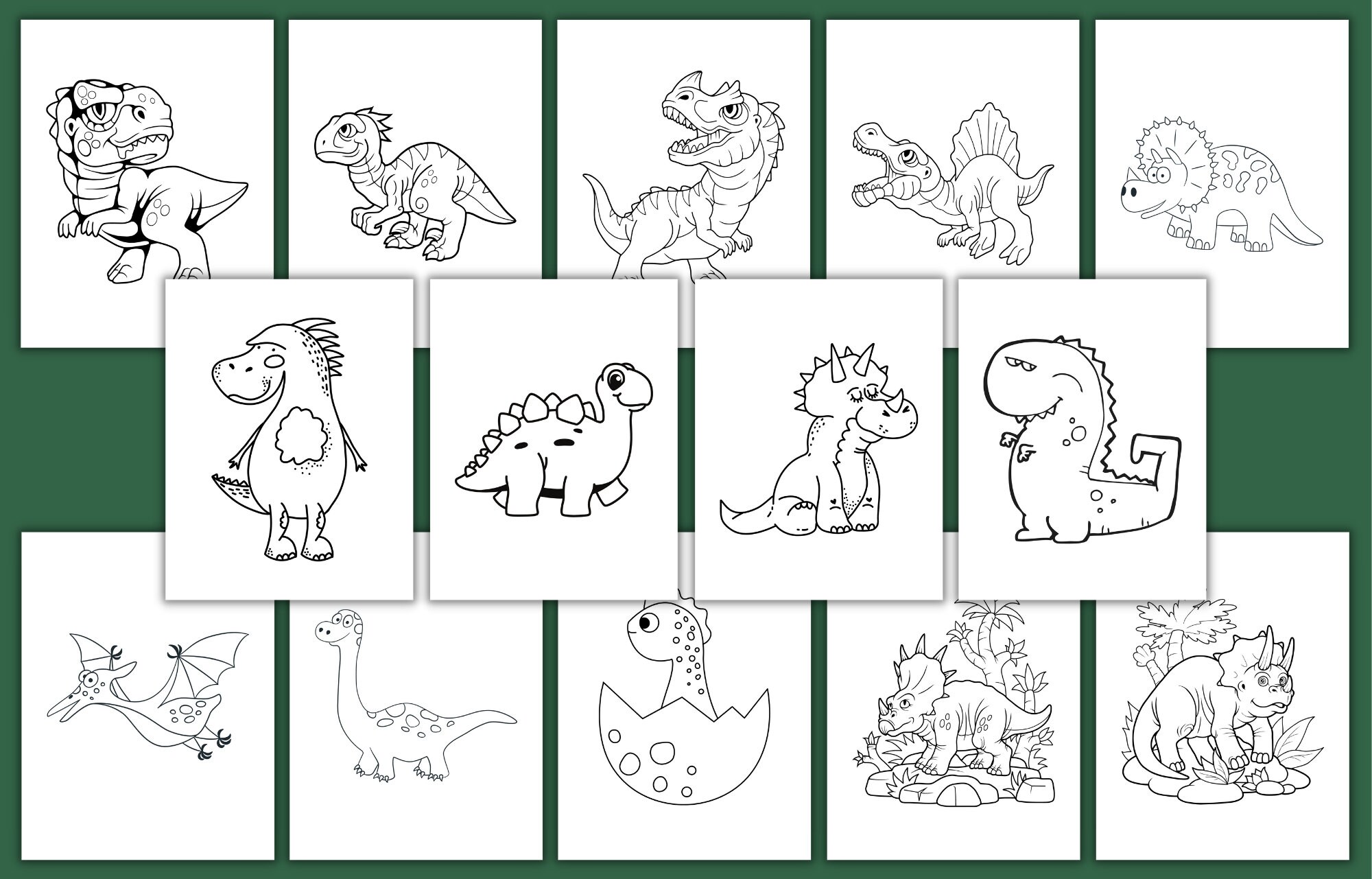 Dinosaur Coloring Pages, 100 Printable Dinosaur Coloring Pages for Kids ...