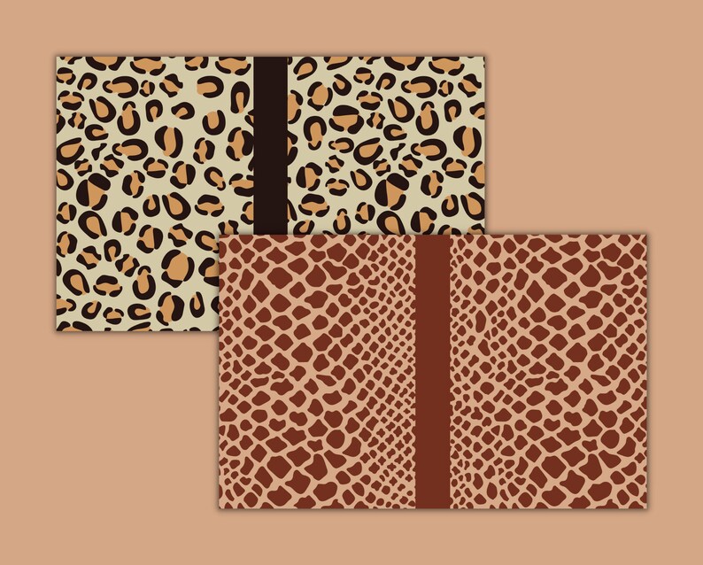 20 KDP Book Covers 8.5x11", Animal Print, Leopard, Giraffe, Zebra, Cow ...