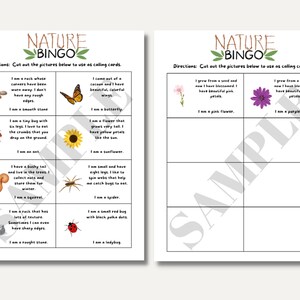 Nature Bingo - 10 Unique Game Cards, Forest Bingo, Nature Activity ...