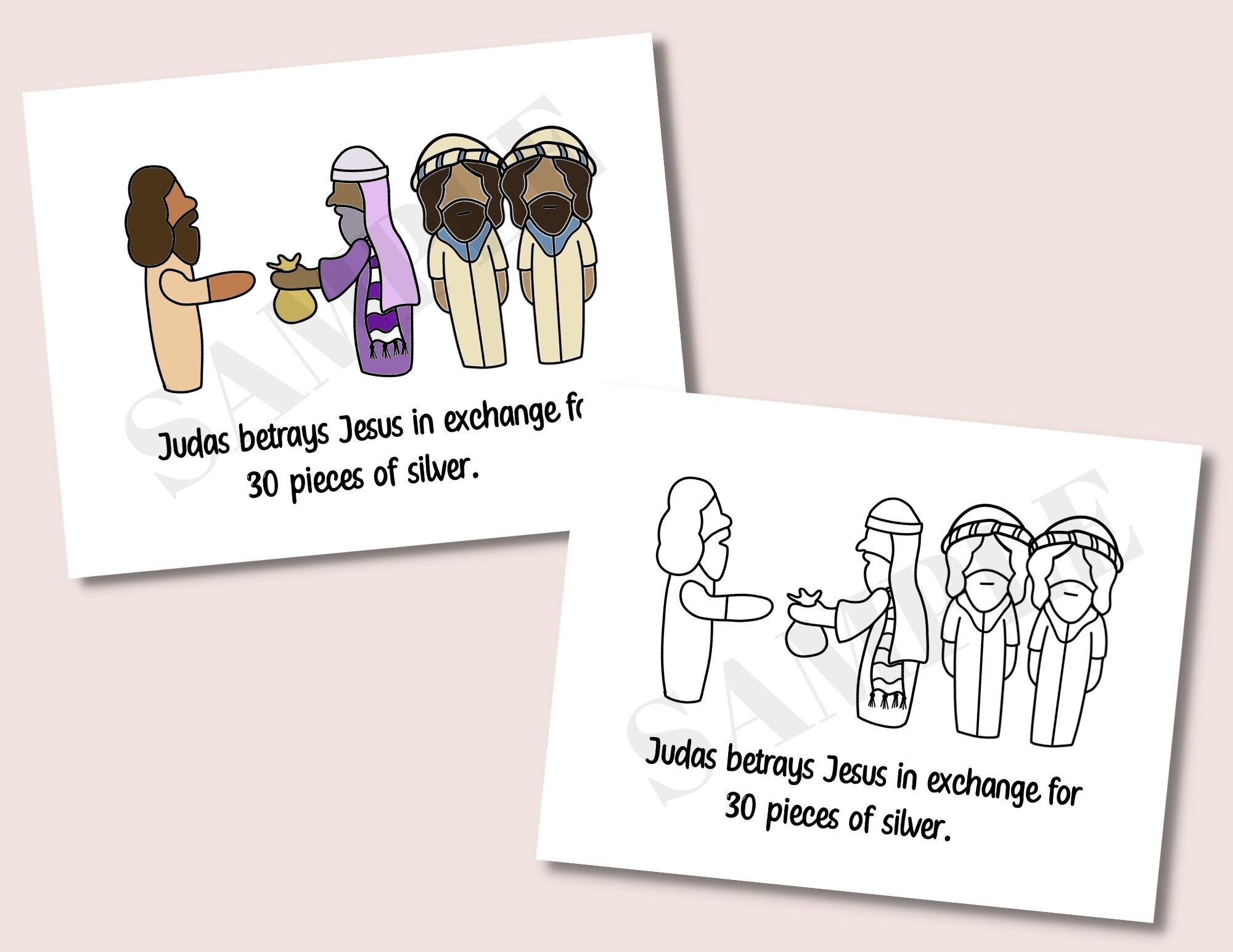 Easter Story Coloring Sheets, Crucifixion and Resurrection for Kids ...