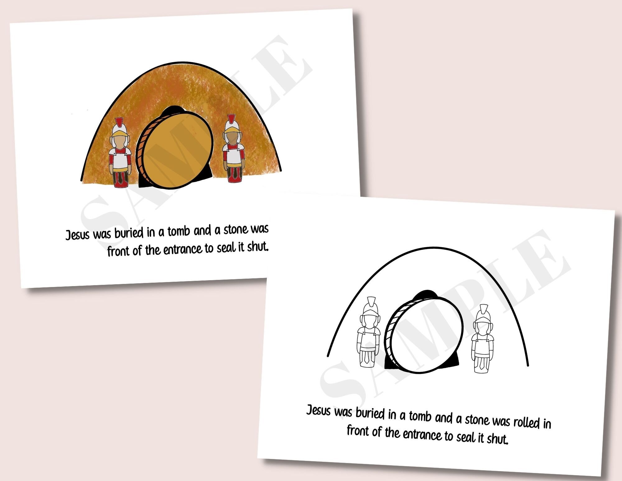 Easter Story Coloring Sheets, Crucifixion and Resurrection for Kids ...