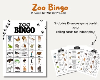 Nature Bingo - 10 Unique Game Cards, Forest Bingo, Nature Activity ...