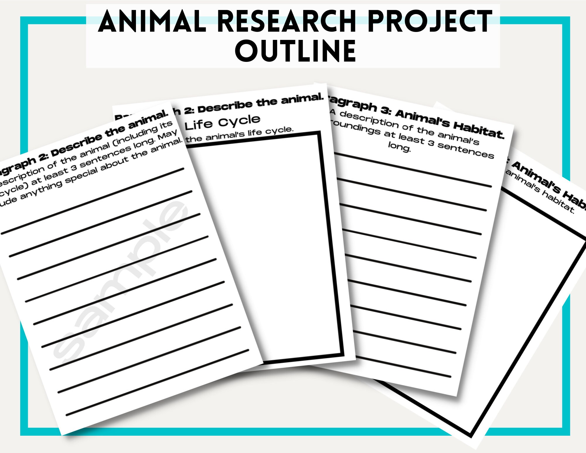 Animal Research Project Outline, Homeschool Research Project ...