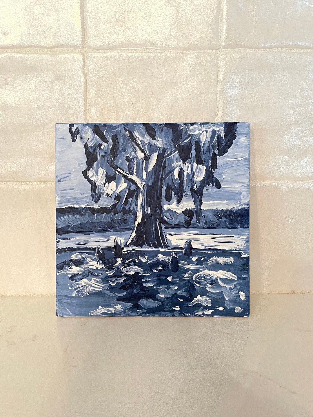 Cypress Tree on the Water Tile - Etsy