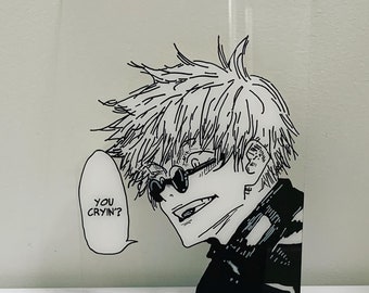 Gojo Satoru Glass Painting - Etsy