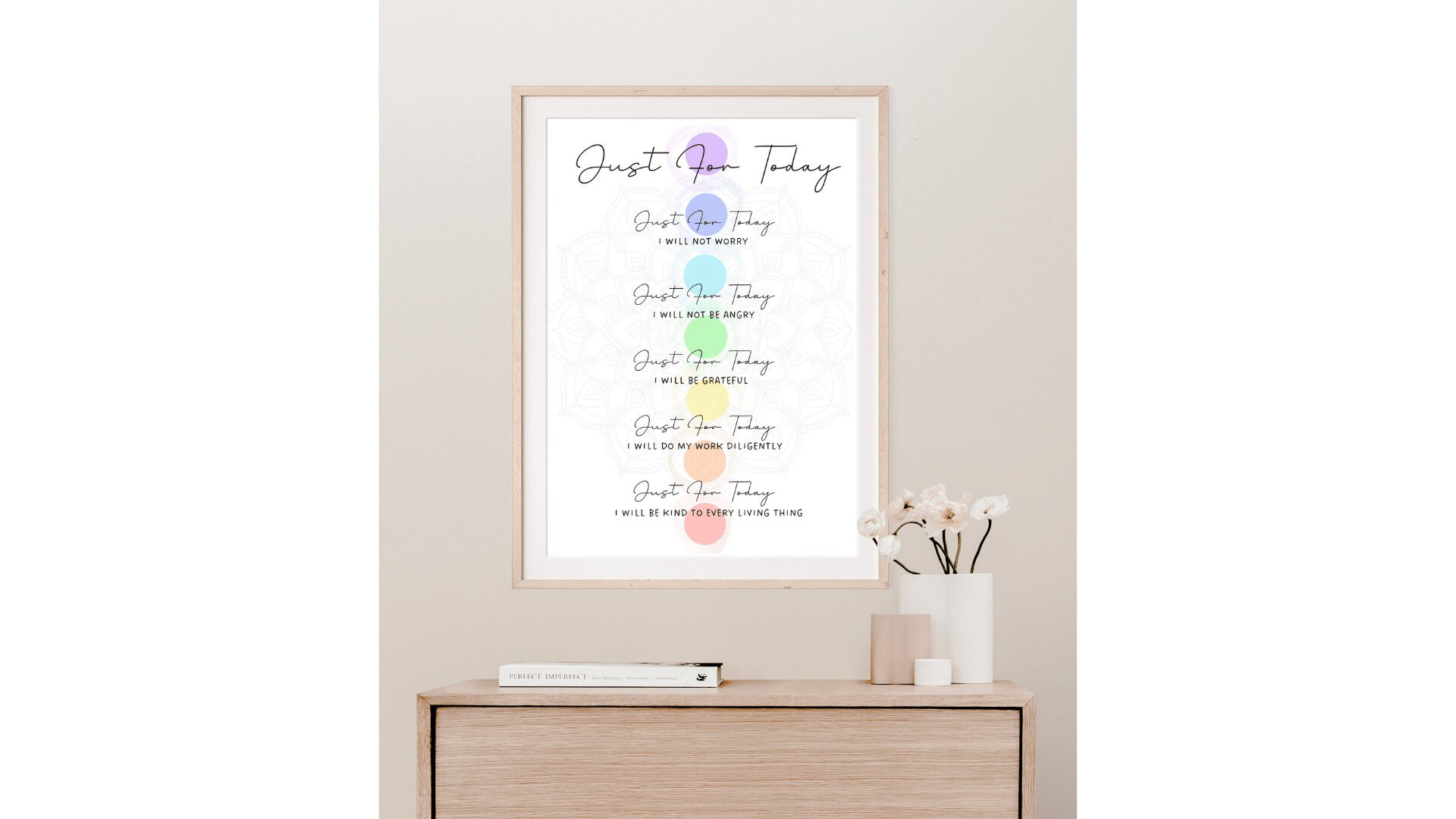 Just for Today Reiki Poster | Reiki Phrase Digital Download | Reiki ...