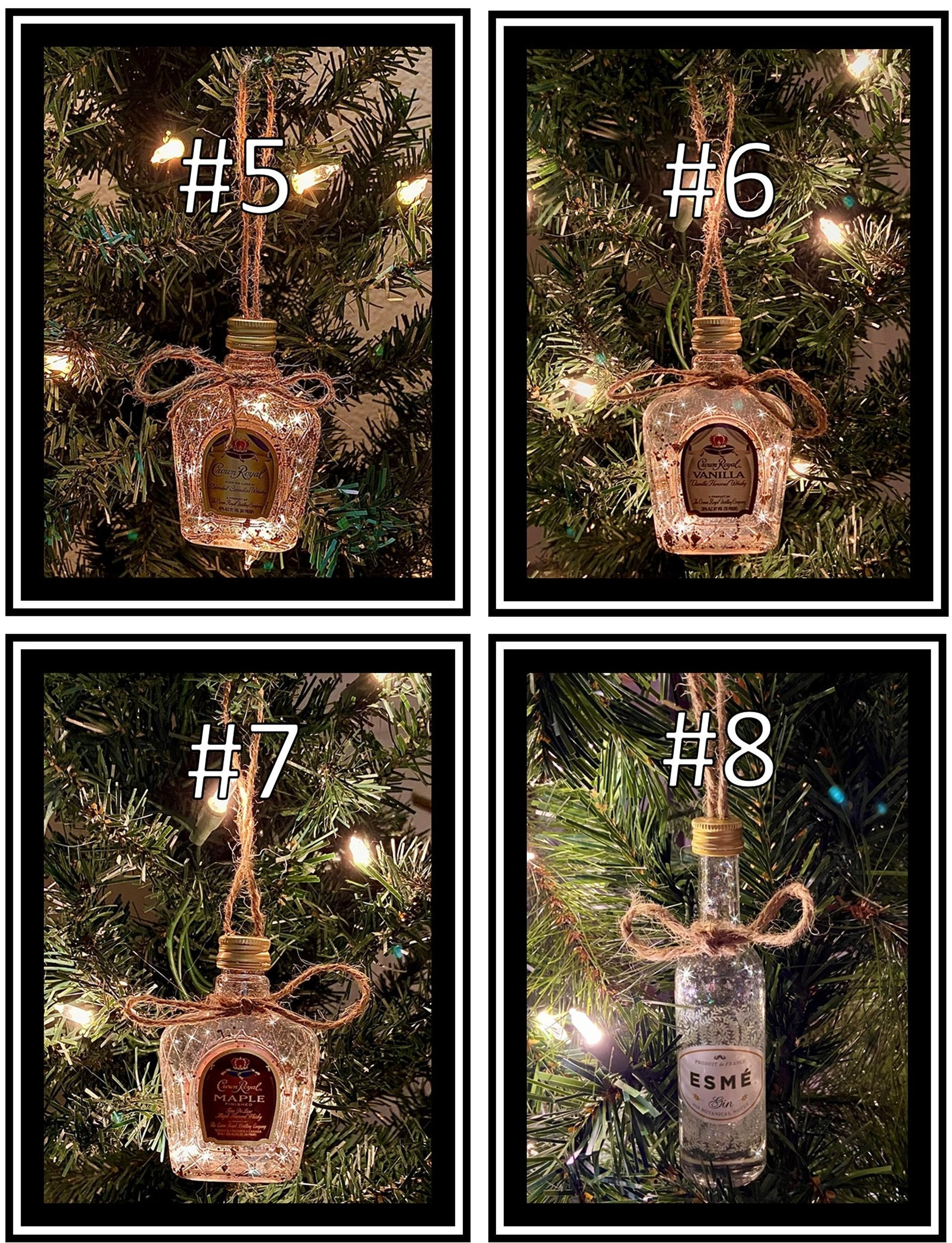 Mini Shot Bottle Ornaments Many Brand Variations Christmas - Etsy