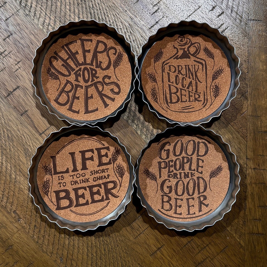 Giant Beer Bottle Cap Coasters ~ Beer, Seltzer, Cider, Soda, Wine ...