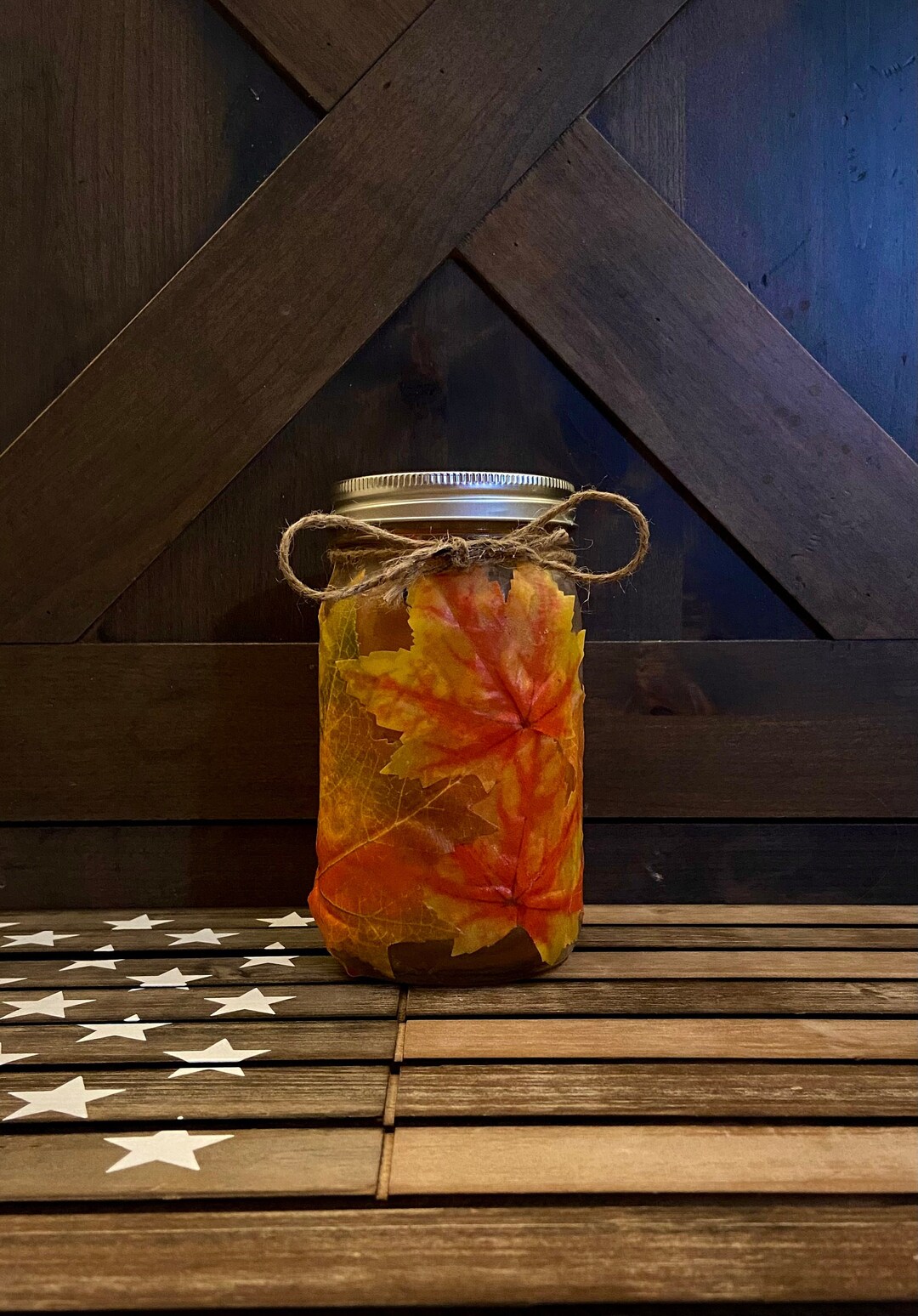 Custom Fall Autumn Thanksgiving Leaf Lantern/candle Mason Jar ...