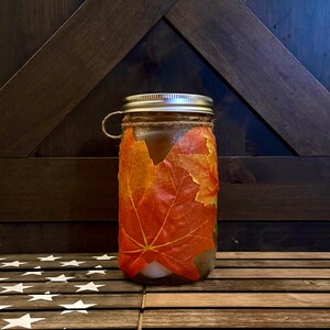 Custom Fall Autumn Thanksgiving Leaf Lantern/candle Mason Jar ...