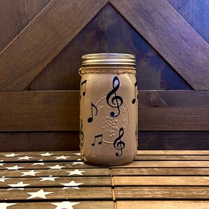 Custom Music Note Mason Jar Design 3 Music Note Decals Country, Rock ...