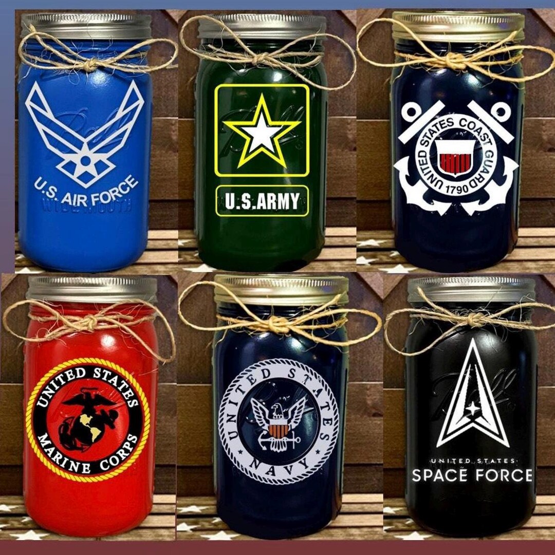 Custom US Military Mason Jars ~ Air Force ~ Army ~ Coast Guard ...