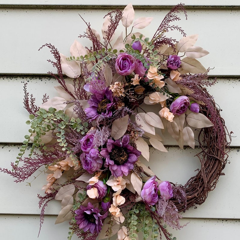 Purple Fall Wreath - Etsy