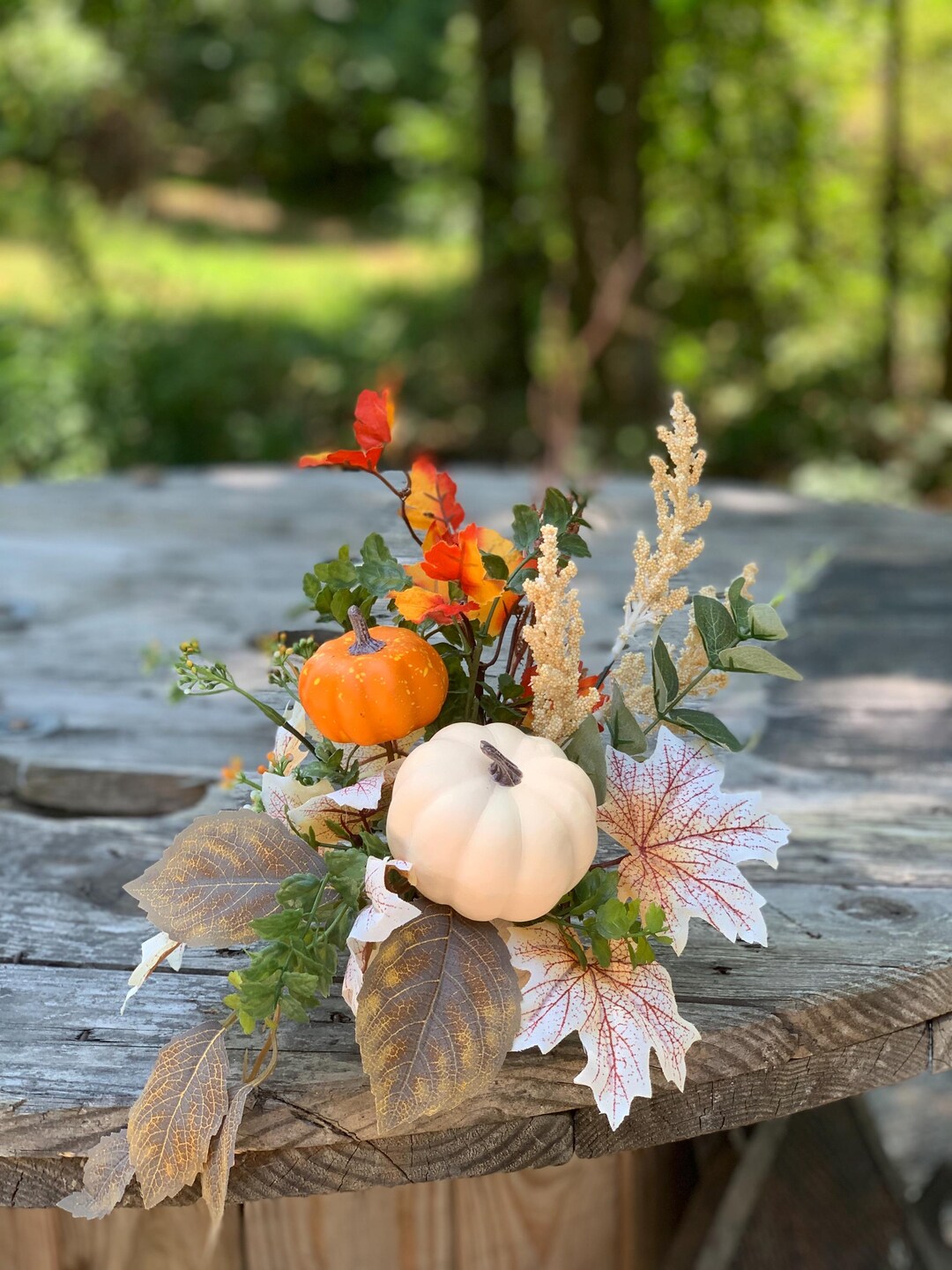 Fall Autumn Neutral Small Centerpiece Arrangement - Etsy