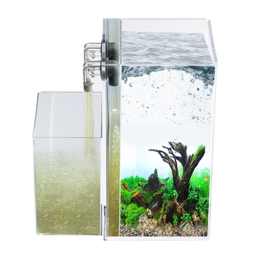 2.5 Gallon Self-cleaning Aquarium KIT | Lid | "waterfall Basin" for ...