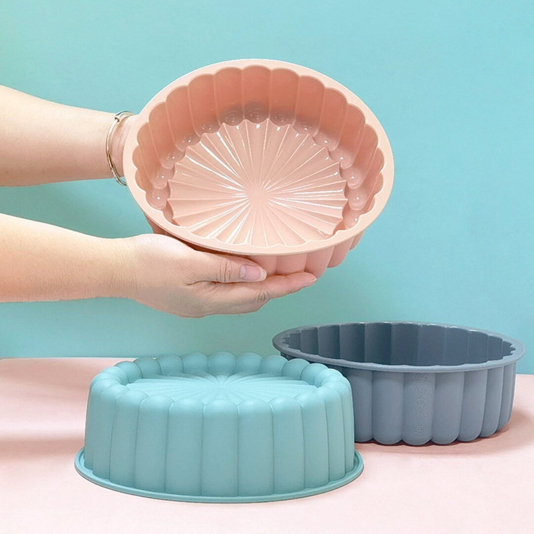 Sunflower Shaped Mousse Cake Mold With Round Baking Tray Handmade ...