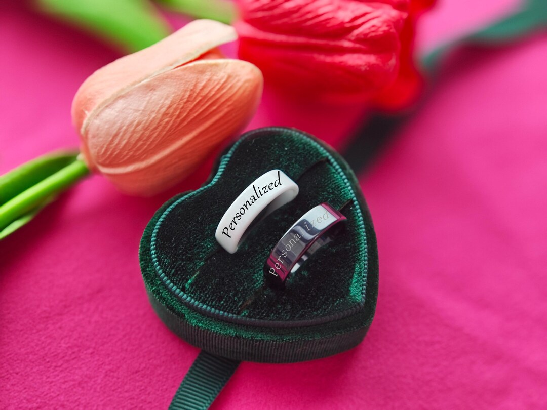 Personalized Promise Ring for Lover, Engraved Name Ring, Memorial Ring ...