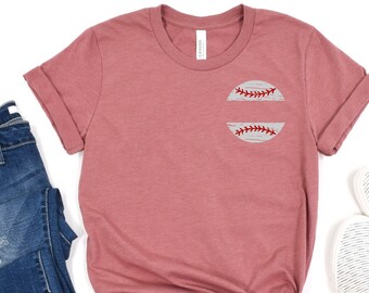 Distressed Split Baseball Mom Shirt - Etsy
