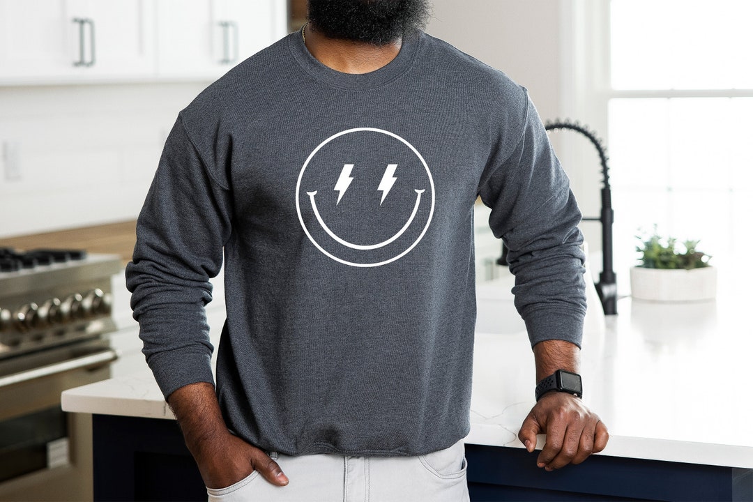 Happy Face Sweat, Retro Happy Face Sweatshirt, Vintage Happy Face ...