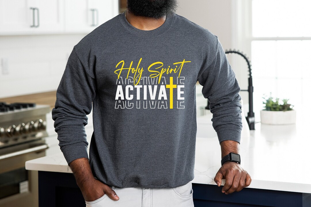 Holy Spirit Activate Sweatshirt, Holy Spirit Sweater, Colorful ...