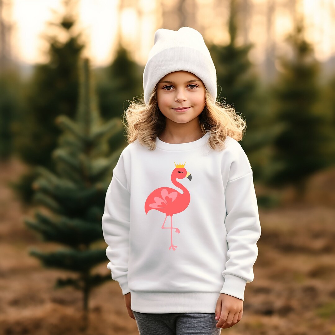 Flamingo Sweatshirt, Girls Flamingo Sweatshirts, Monogram Flamingo ...