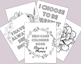 Self Care Coloring | Etsy