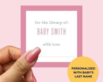 Personalized Bookplate Sticker – Custom ‘library Of’ Name Label for ...