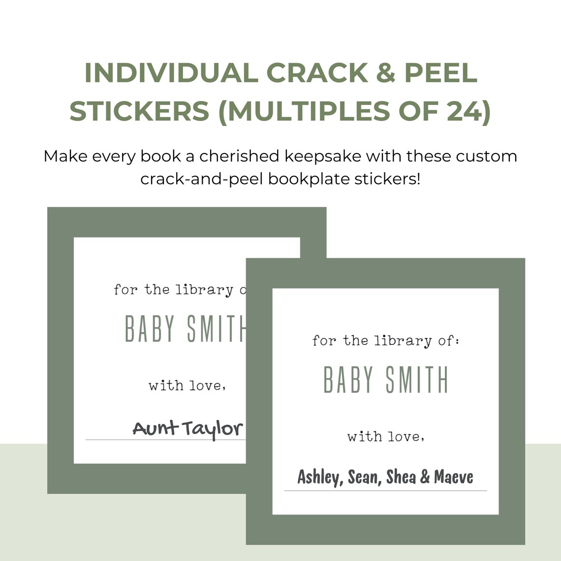 Personalized Bookplate Sticker – Custom ‘library Of’ Name Label for ...