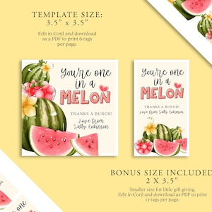 WATERMELON Appreciation Gift Tag, Teacher, Friends, Mothers Day ...