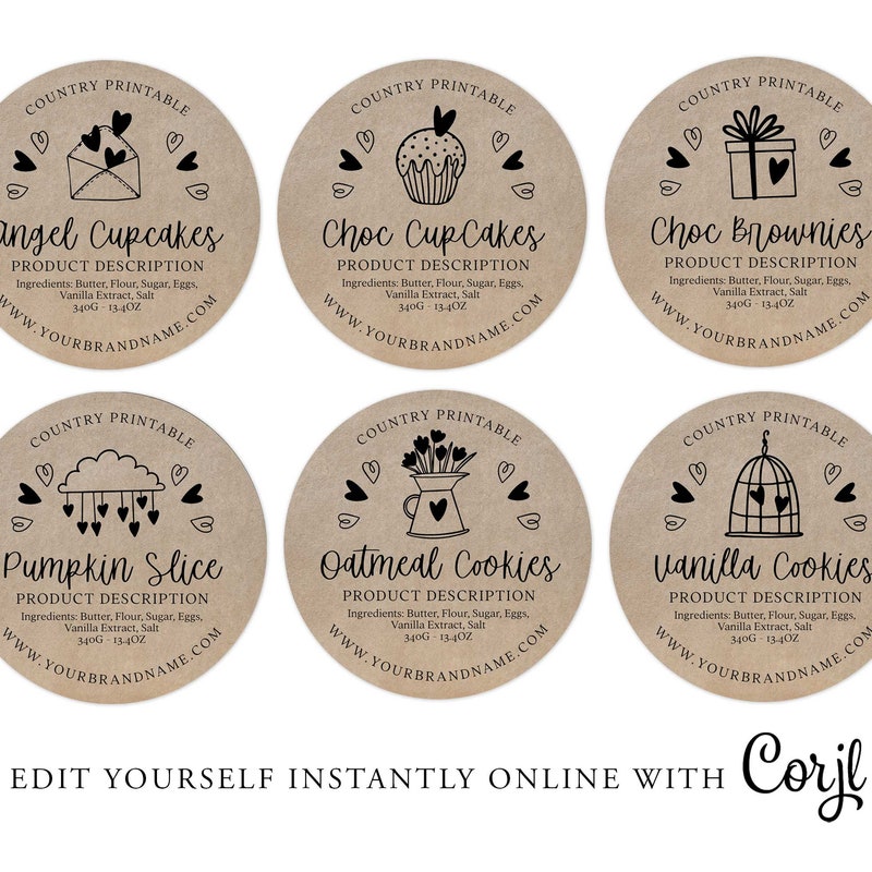 Baking Labels - Etsy