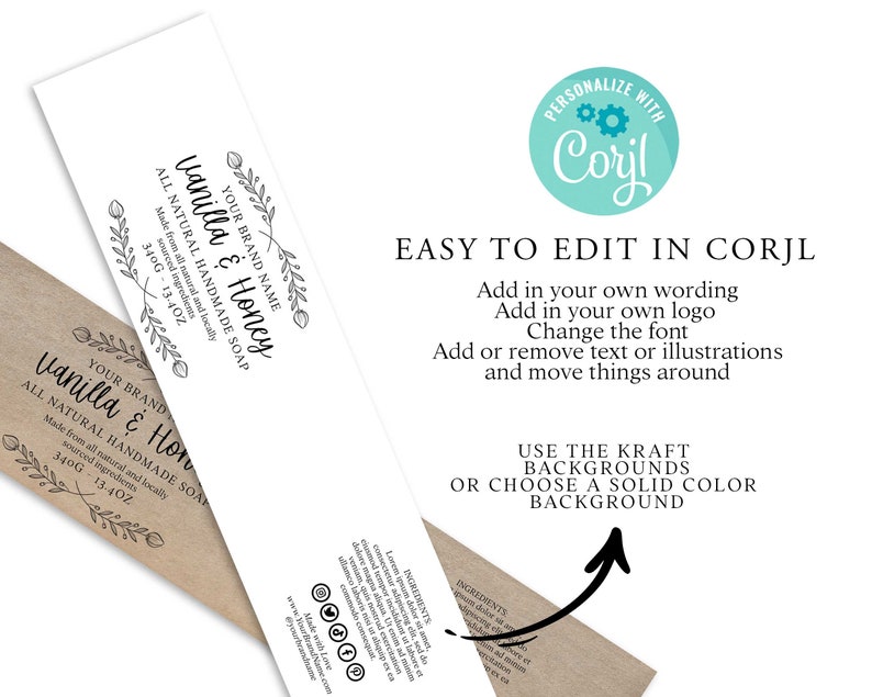Vintage Editable Soap Label Custom Product Diy Soap Label Etsy