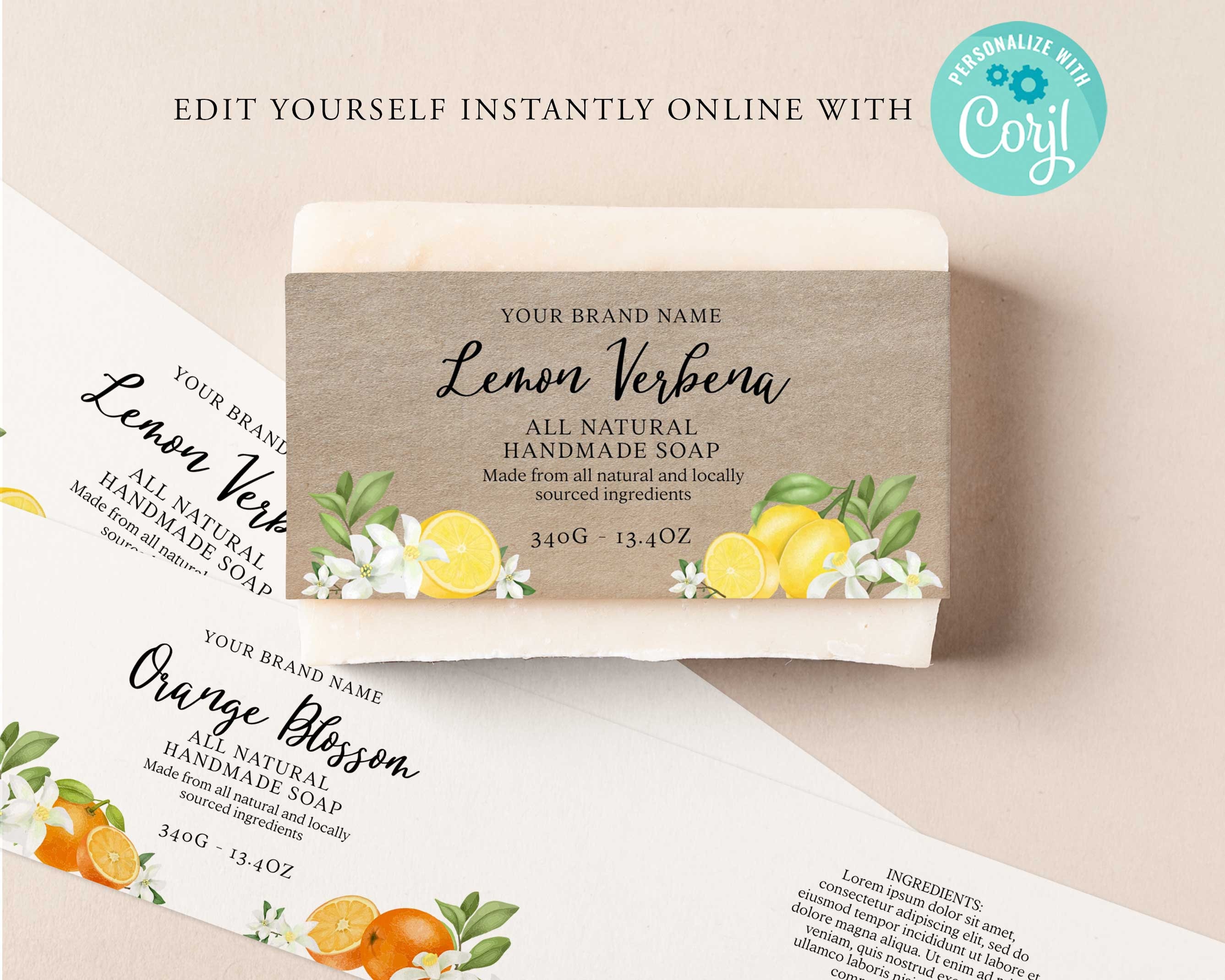 Vintage FARMHOUSE Editable Soap Label, Custom Product, DIY Soap Label ...