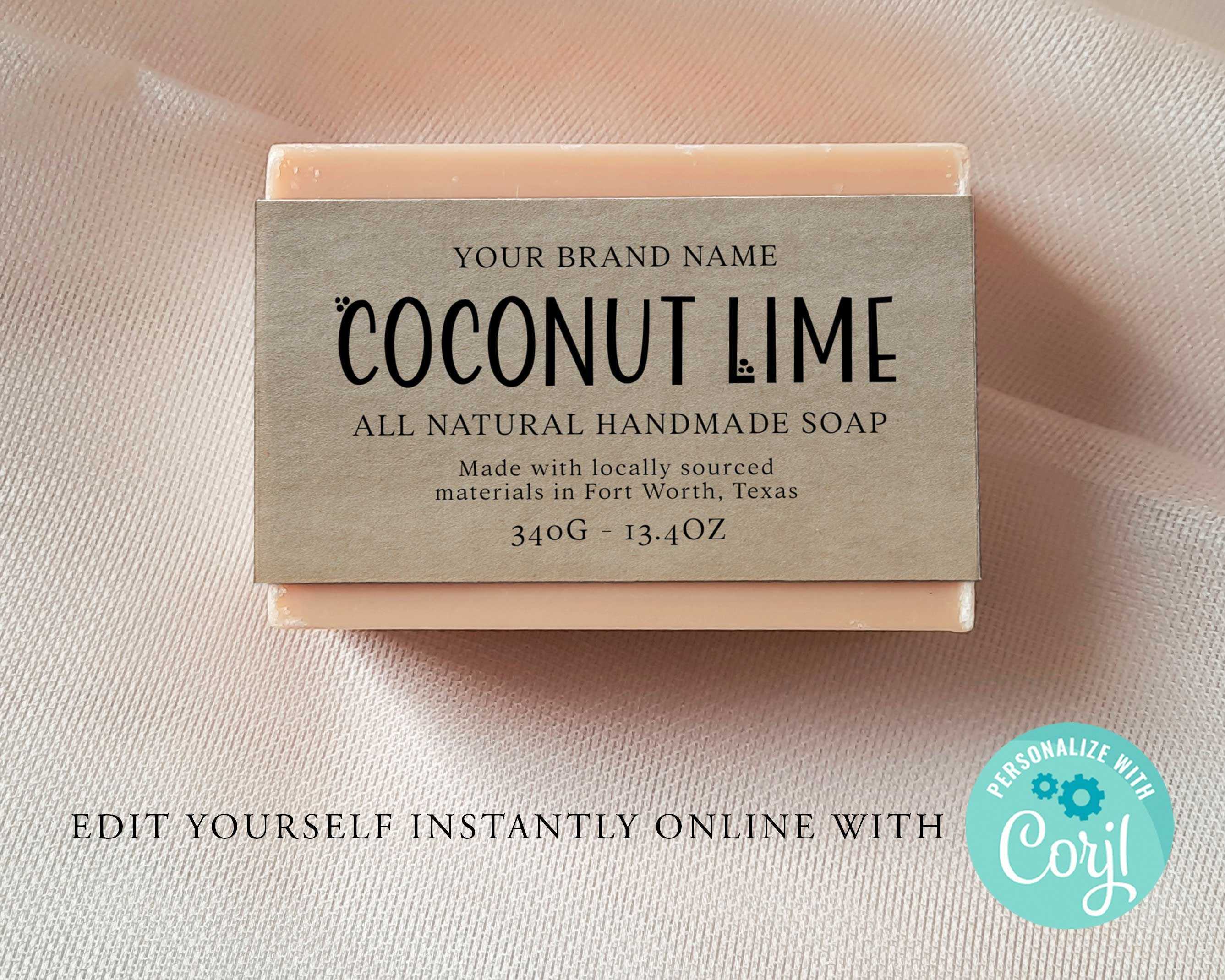 MODERN Editable Soap Label, Custom Product, DIY Soap Label, Homemade ...