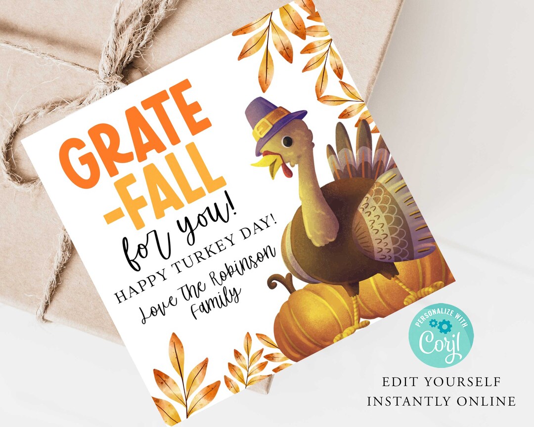 FALL Appreciation Gift Tag, Teacher or Friends, Thanksgiving, Pumpkin ...