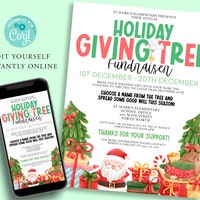 Christmas Wreath Fundraiser Flyer Editable Template, Holiday Wreath ...