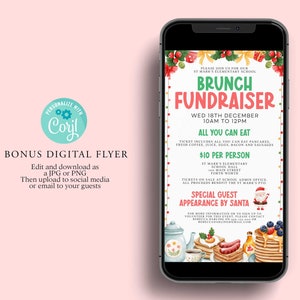CHRISTMAS Breakfast Flyer, Printable PTA Flyer, School Breakfast ...