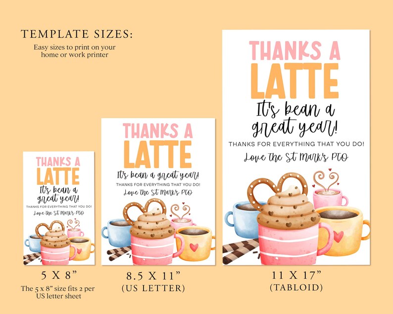 COFFEE Appreciation Sign, Teacher Staff Nurse Volunteer Appreciation ...