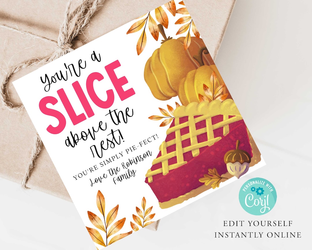 FALL Appreciation Gift Tag, Teacher, Friends, Thankyou Card, PTO ...