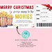 Merry Christmas MOVIES Editable Gift Ticket Template, Seasonal Gift ...