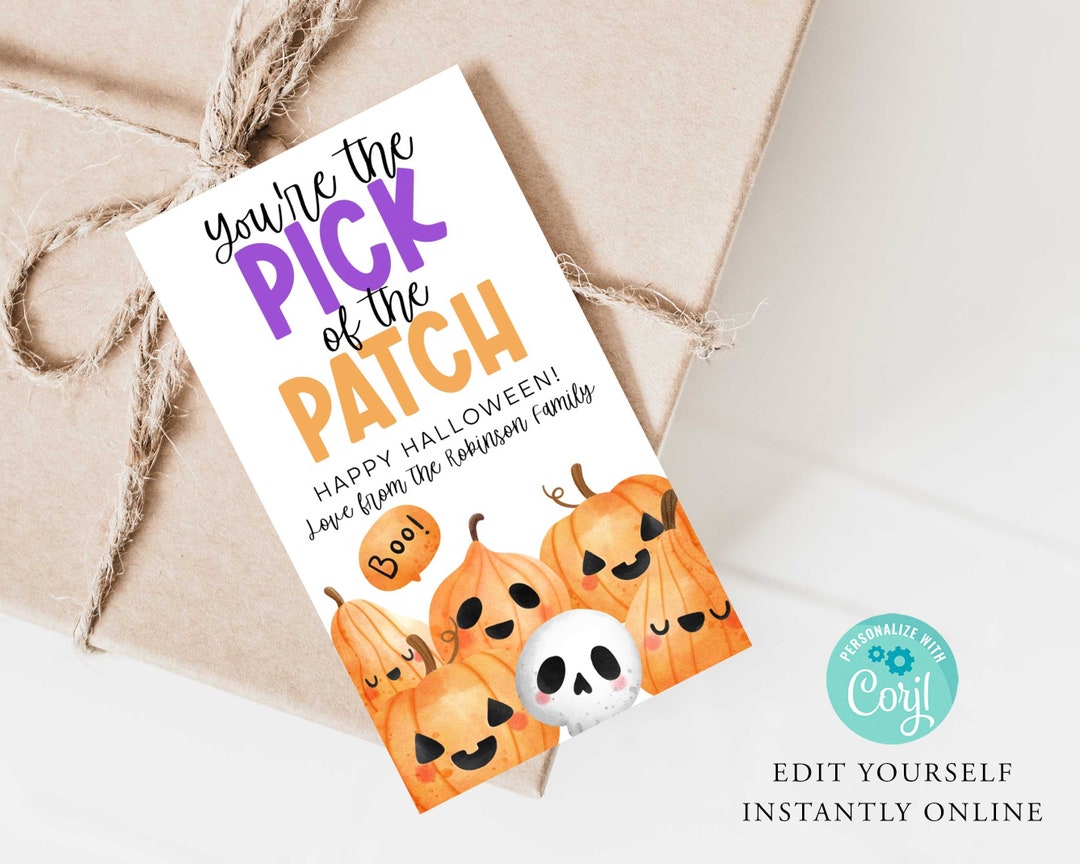 HALLOWEEN Appreciation Gift Tag, Teacher, Friends, Trick or Treat ...