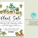 Editable PLANT SALE Flyer Template, Fundraiser Flyer, Diy Flyer, Spring ...