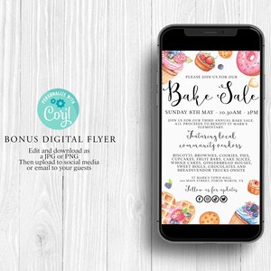 Editable BAKE SALE Flyer Template, DIY Market Sale, Community Fair ...