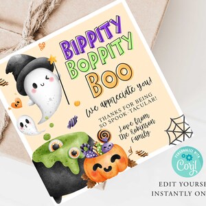 HALLOWEEN Appreciation Gift Tag, Teacher, Friends, Trick or Treat ...