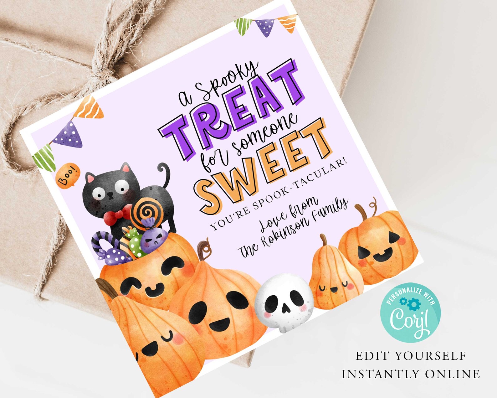 HALLOWEEN Appreciation Gift Tag, Teacher, Friends, Trick or Treat ...