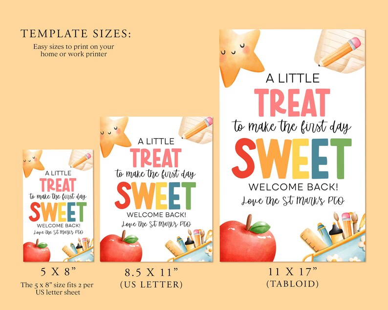 BACK to SCHOOL Appreciation Sign, Teacher Staff Volunteer Appreciation ...