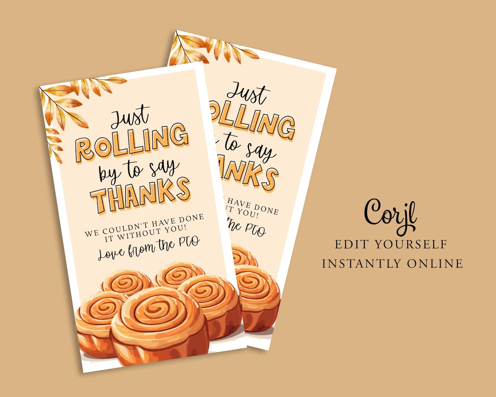 CINNAMON Roll Appreciation Gift Tag, Teacher, Friends, Mothers Day ...