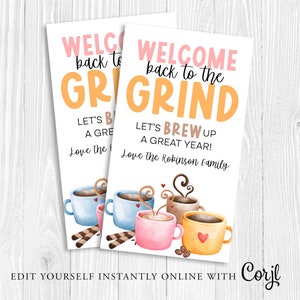 COFFEE Appreciation Gift Tag, Teacher or Nurse Appreciation, Friends ...