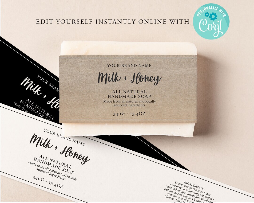 Vintage Editable Soap Label, Custom Product, DIY Soap Label, Homemade ...