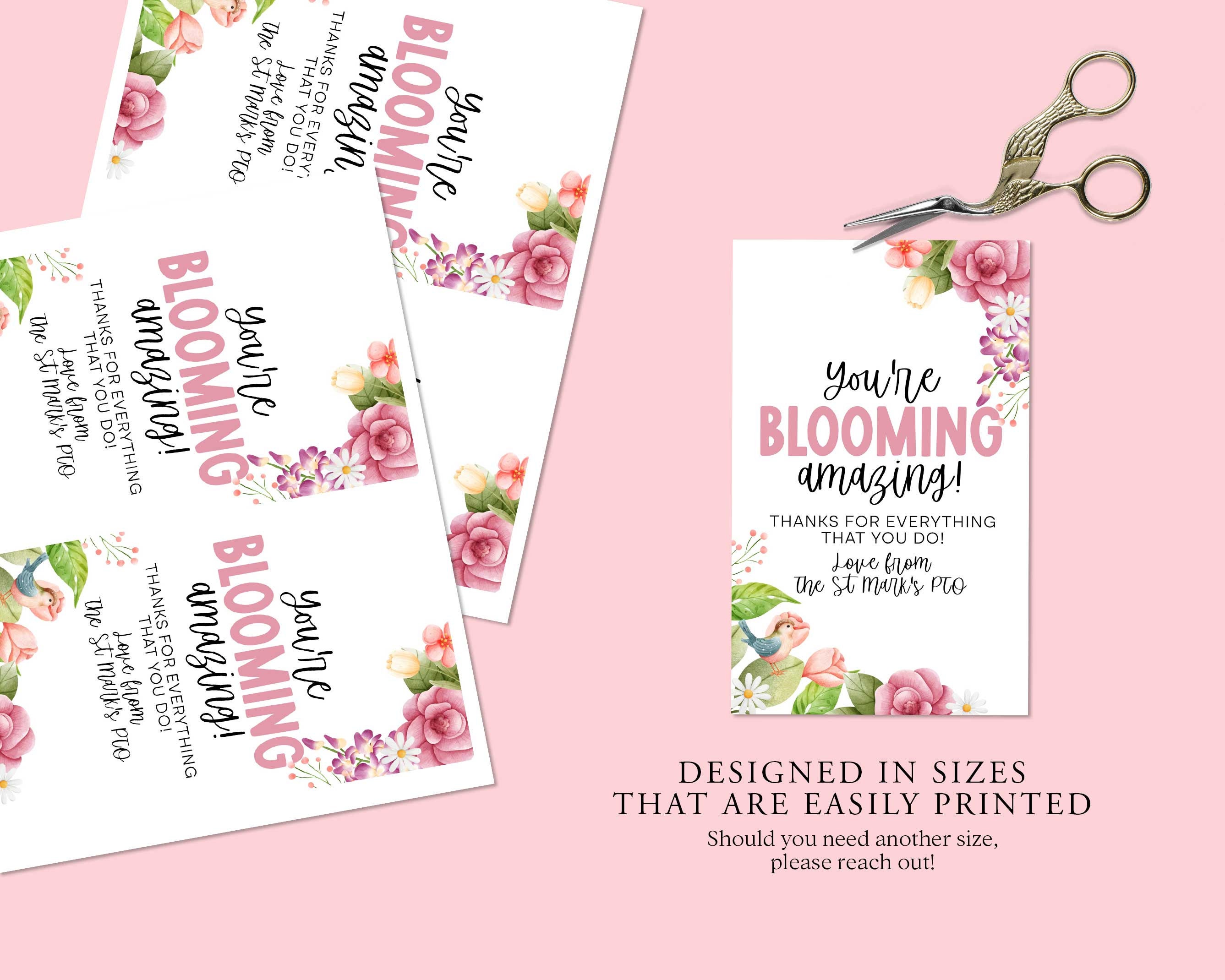 BLOOM Appreciation Sign, Teacher Staff Nurse Volunteer Appreciation ...